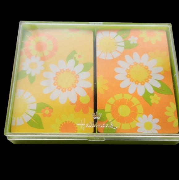 Hallmark | Games | Hallmark Playing Cards Daisy Days Orange With ...